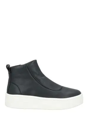 JIL SANDER Leather Ankle Boots - Black