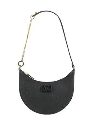 Valentino Garavani Shoulder Bag Pebbled Leather - Black