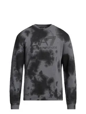 EA7 Tie-dyed Cotton-elastane Sweatshirt - Grey