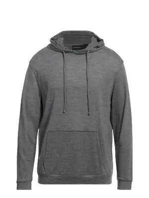 Emporio Armani Sweatshirt In Virgin Wool And Lyocell - Grey