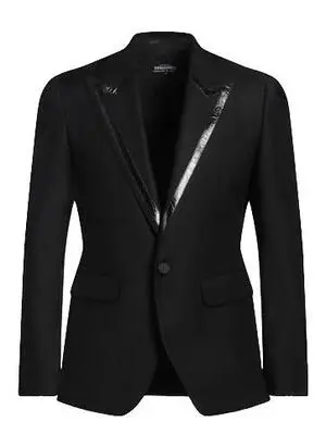 Dsquared2 Blazer Size Virgin Wool, Silk, Polyester, Polyamide - Black