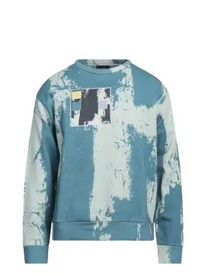 Emporio Armani Sweatshirt In Pastel Cotton - Blue
