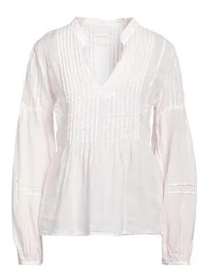 120% Lino Linen Pleated Blouse - Pink