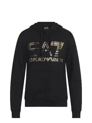 EA7 Cotton-Blend French Terry Sweatshirt Black