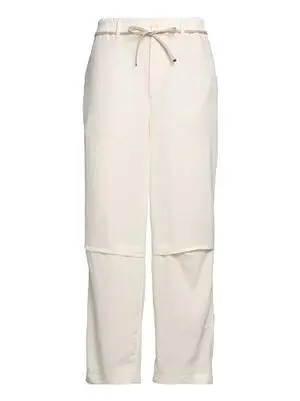 Emporio Armani Casual Polyester Tapered Pants - White