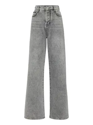 Philipp Plein Wide-leg Jeans - Grey