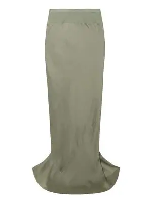 Rick Owens Long Coda Charmeuse Maxi Skirt - Green