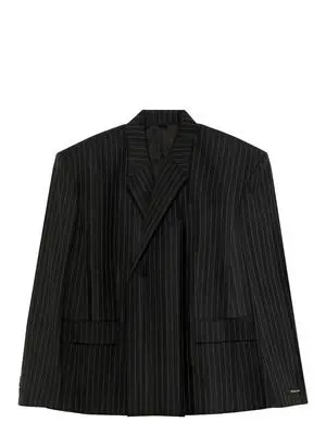 MUGLER Pinstripe Tailoring Blazer - Grey
