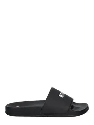 MSGM Logo-embossed Slides - Black