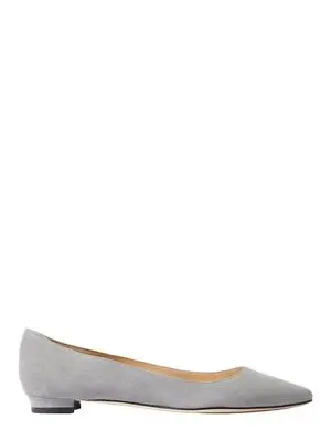 Manolo Blahnik Bb Suede Ballet Flats - Gray