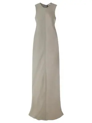 Ami AMI PARIS Satin-crepe Maxi Dress Gray