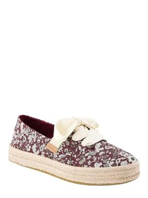 Toms Carolina Lace-up Espadrille Sneaker - Dark Red