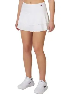 FILA Tiered Ruffle Tennis Skirt - White