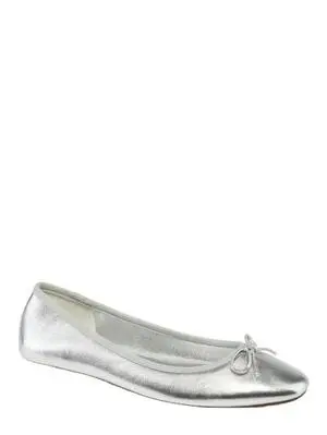 GRACE FOOTWEAR Lily Ballerina Flats Silver