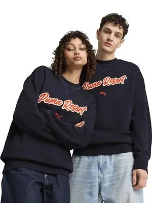 PUMA Premium Essentials Relaxed Graphic Crew - Blue
