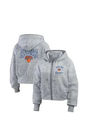WEAR BY ERIN ANDREWS New York Knicks Speckled Radiator Full-zip Hoodie - Heather Gray