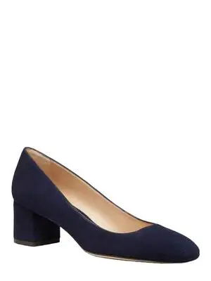 STUART WEITZMAN Maeve Leather Pumps - Nice Blue