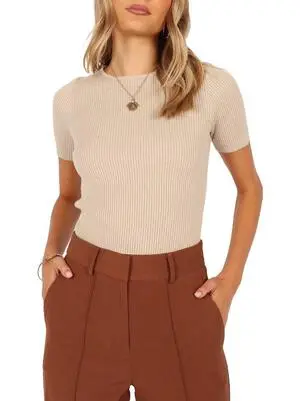 PETAL & PUP Petal & Pup Kimmie Rib Knit Top Oatmeal