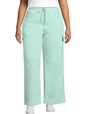 LANDS' END High Rise Wide Leg Cargo Pants - Julep