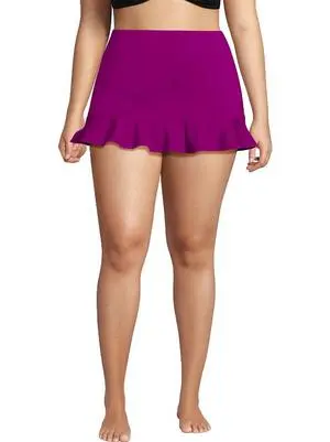 LANDS' END Mini Swim Skirt - Crimson Rose