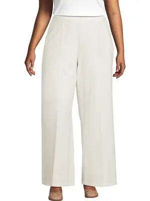 LANDS' END Lands' End Starfish High Rise Palazzo Pants Ivory