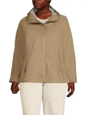 LANDS' END Waterproof Rain Slicker Jacket - Desert Tan