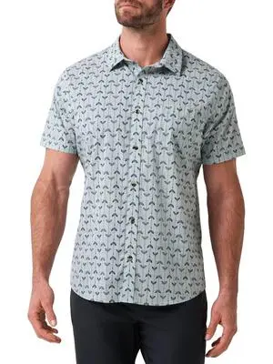 Travis Mathew Clockwise Short Sleeve Button-up Shirt - Arona