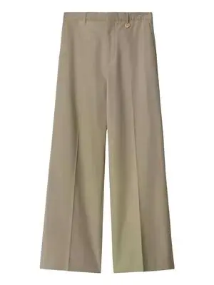 Burberry Silk Tailored Trousers - Neutrals