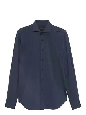 DELL'OGLIO Cutaway-collar Shirt - Blue