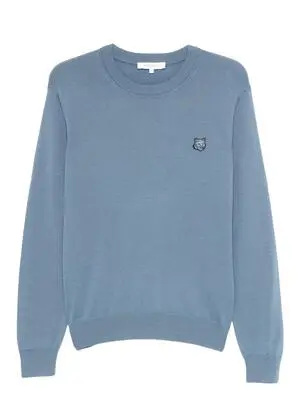 Maison Kitsuné Bold Fox Head Wool Jumper - Blue