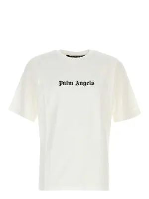 Palm Angels Classic Logo Cotton T Shirt - White