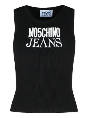 Moschino Viscose Blend Tank Top - Black