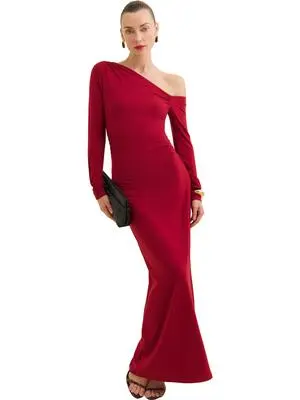 REFORMATION Ayden Knit Dress - Red
