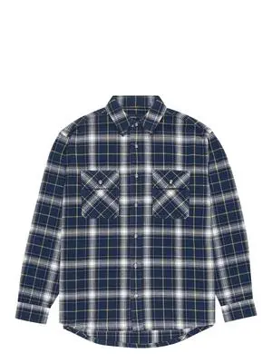PURPLE BRAND Plaid Flannel Shirt - Black