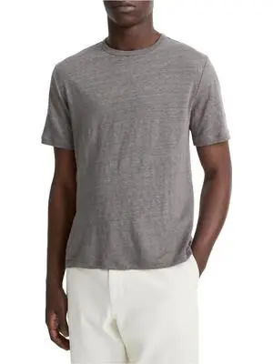Vince Linen Crew Neck T-shirt - Natural