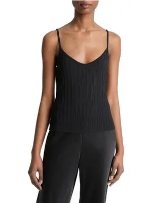 Vince Ribbed V-neck Camisole - Black