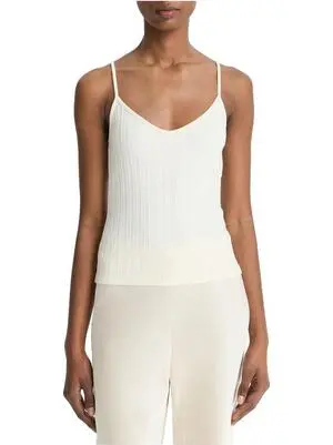 Vince Ribbed V-Neck Camisole Neutral
