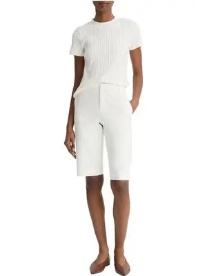 Vince Italian Stretch-cotton Chino Short - White
