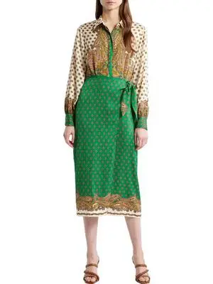Elie Tahari Vero Paisley Print Dress - Jewel Paisley Print