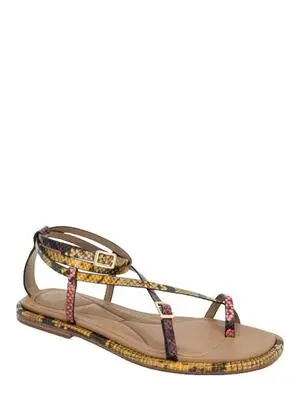 KENNETH COLE Paros Ankle Strap Sandals - Multi Post Snake