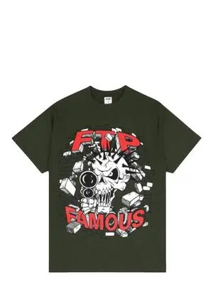 FTP X Famous Skull Tee Shirt - Hunter Green