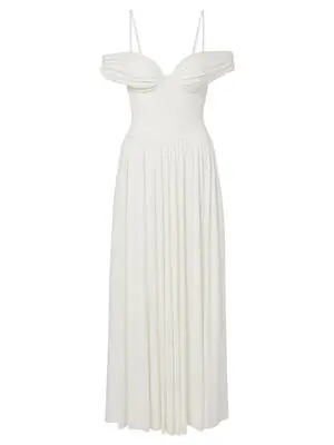 Simkhai Amarantha Draped Maxi Dress - White