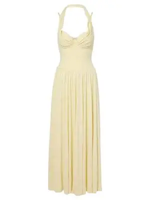 Simkhai Amarantha Draped Maxi Dress - Yellow