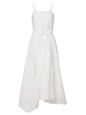Brunello Cucinelli Cotton-blend Midi Dress - White