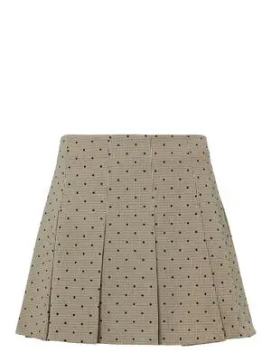 GANNI Checked Mini Skirt - Brown