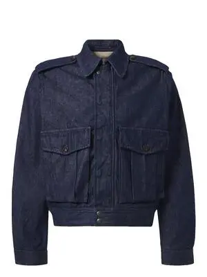Dries Van Noten Indigo Cotton Denim Jacket - Blue