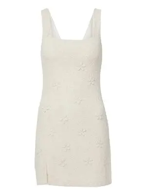 Staud Le Sable Beaded Minidress - White