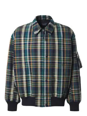 Comme Des Garçons Homme Checked Cotton And Linen Blouson - Multicoloured