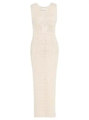 VANESSA BRUNO Vanessa Bruno Elka Pointelle-Knit Midi Dress