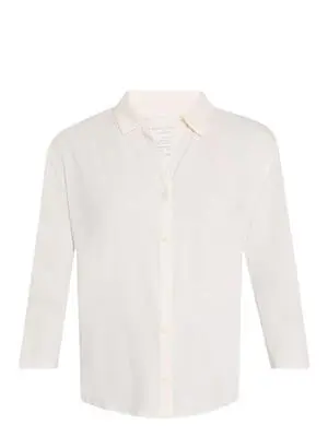 Majestic Filatures Majestic Filatures Soft Touch Button-Front Shirt Cream